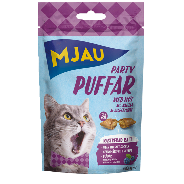 Kattmat med naturliga råvaror utan onödiga tillsatser - Mjau